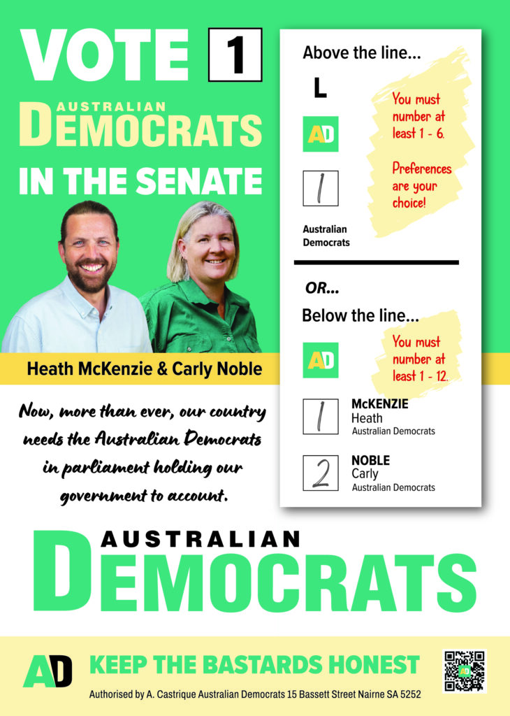 How to vote Australian Democrats – AUSTRALIAN DEMOCRATS